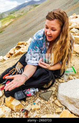 Female prospecting client of Brian Busse; American Gemtracker; famous ...