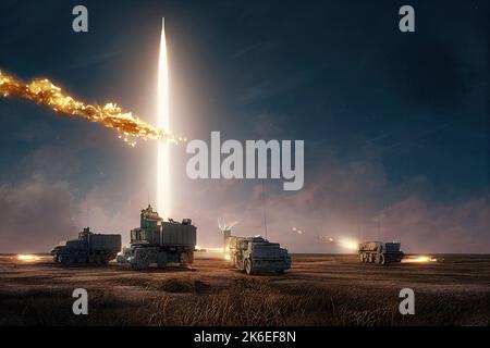 Army Rocket artillery system. Military concept Stock Photo - Alamy