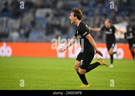 William Boving of Sturm Graz jubilates after scoring the goal 2-2 in ...