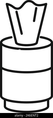 Paper towel with roller thin line icon Stock Vector Image & Art - Alamy