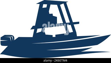 Marine console fishing boats logo Icon Illustration Brand Identity ...