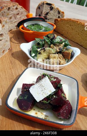 Traditional Turkish cuisine; Beetroot appetizer, pink sultan, beet ...