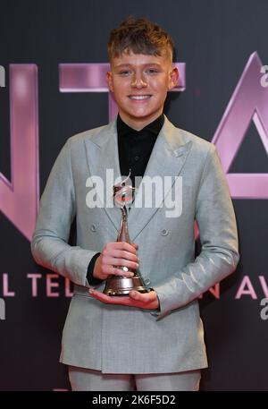Paddy Bever in the press room after winning the Rising Star award for ...