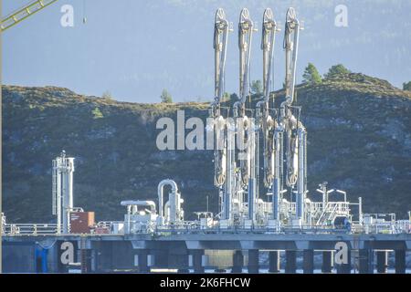 Aukra 20221013.Ormen Lange land plant in Aukra. Nyhamna gas plant ...