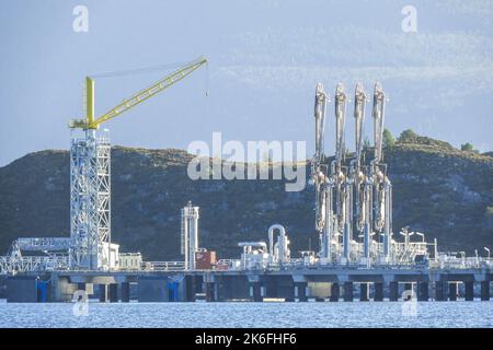 Aukra 20221013.Ormen Lange land plant in Aukra. Nyhamna gas plant ...