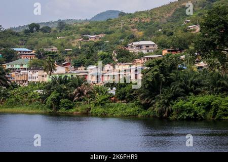 Amazing Natural Landscapes of Ghana Atlantic Ocean Coastline with Green ...