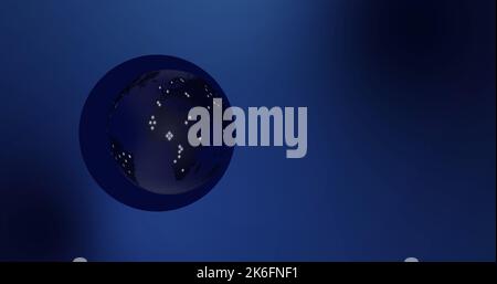 Composition of globe on black background Stock Photo - Alamy