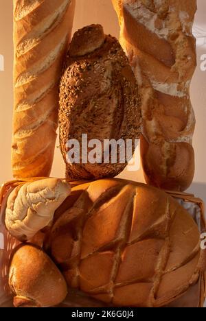 Different types of bread with warm colors Stock Photo - Alamy