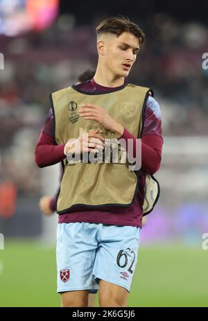West Ham United's Freddie Potts during the Premier League match at ...
