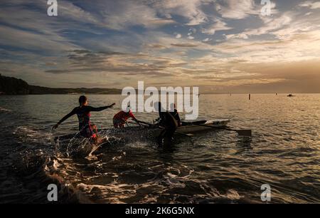 Double skulls during day one of the World Rowing Beach Sprint Finals at ...