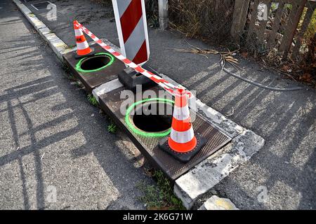 Marseille, France. 12th Oct, 2022. View of Manholes whose covers were ...