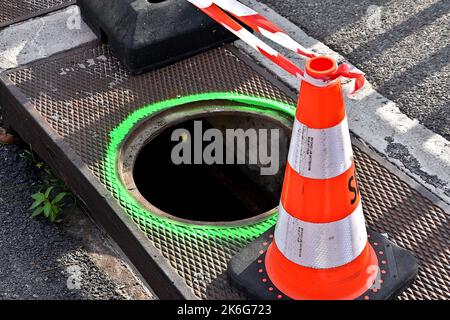 Marseille, France. 12th Oct, 2022. View of Manholes whose covers were ...