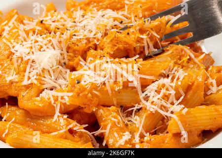 Penne in Mascapone and tomato sauce Stock Photo - Alamy