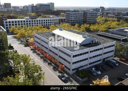 Central Milton Keynes skyline Stock Photo - Alamy