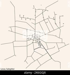Street roads map of the LESSE QUARTER, SALZGITTER Stock Vector Image ...