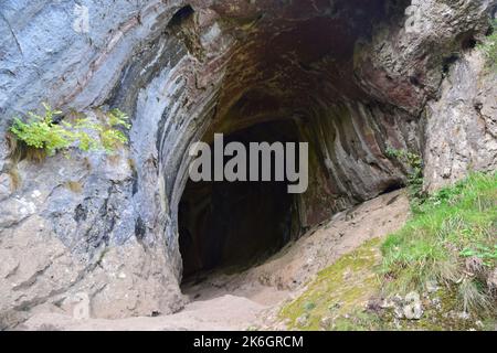 Facing down on the Manifold valley of the peak district are a series of ...