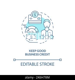 Keep good business credit concept icon Stock Vector Image & Art - Alamy