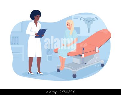 Patient at gynecologist appointment 2D vector isolated illustration Stock Vector Image & Art - Alamy