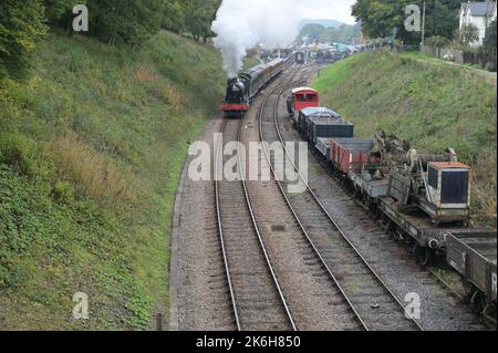 Wightwick Hall a modified Hall class pulling a passenger train out of ...