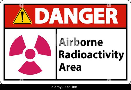 Danger Airborne Radioactivity Area Symbol Sign On White Background ...