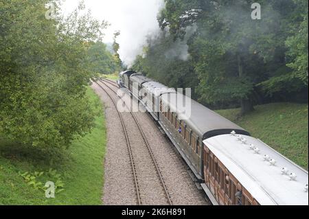 Wightwick Hall a modified Hall class pulling a passenger train out of ...