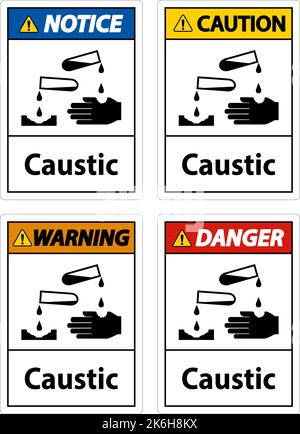 Notice Caustic Symbol Sign On White Background Stock Vector Image & Art ...