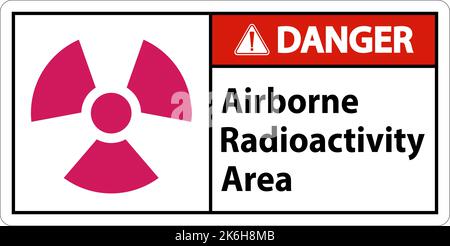 Danger Airborne Radioactivity Area Symbol Sign On White Background ...