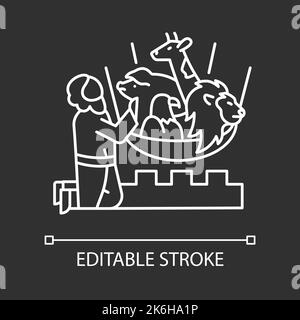 Apostle Peter vision white linear icon for dark theme Stock Vector ...