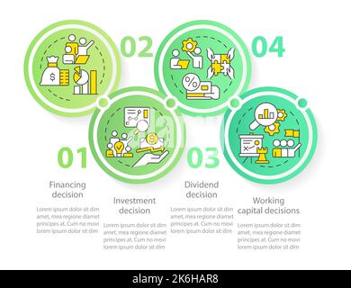 Types of financial decisions circle infographic template Stock Vector ...