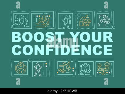Boost your confidence word concepts green banner Stock Vector Image ...
