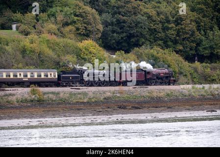 Braveheart and Omaha steam engines in Kingswear Devon UK Stock Photo ...