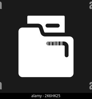 Folder pixel dark mode glyph ui icon Stock Vector Image & Art - Alamy