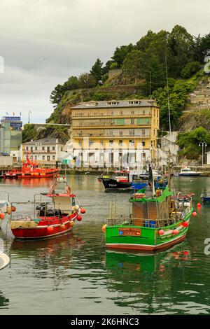 Fishing Boats Luarca Spain Stock Photo - Alamy