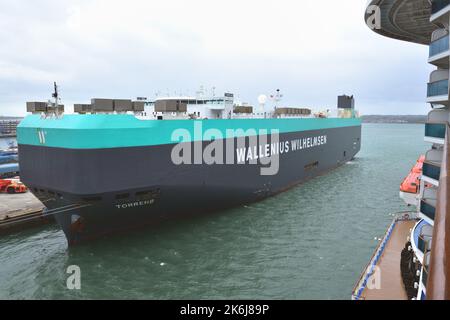 Port of Southampton England roro cargo ships loading and unloading ...