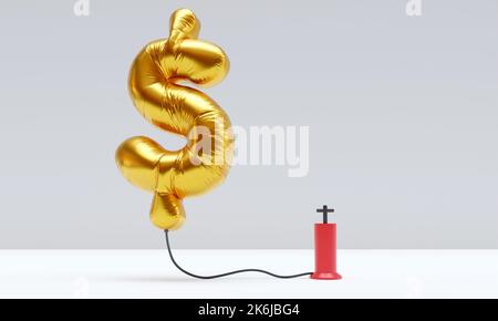 Inflation art concept. 3D Rendering Stock Photo - Alamy