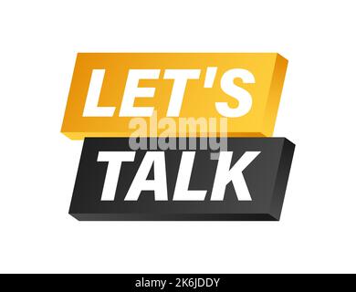 let s talk Dialog, chat speech bubble. Marketing concept Stock Vector ...