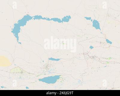 Almaty, region of Kazakhstan. Open Street Map. Locations of major ...
