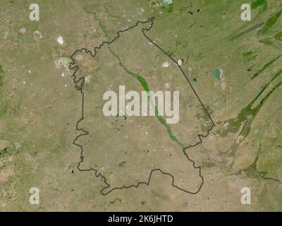 Pavlodar, region of Kazakhstan. Low resolution satellite map. Locations ...