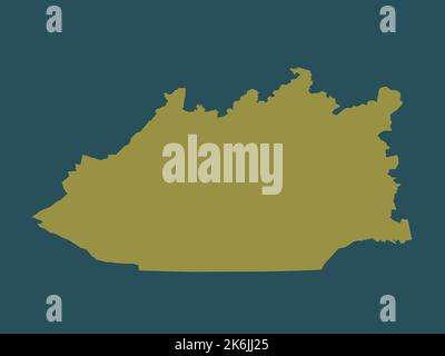 Qaraghandy, region of Kazakhstan. Solid color shape. Locations of major ...