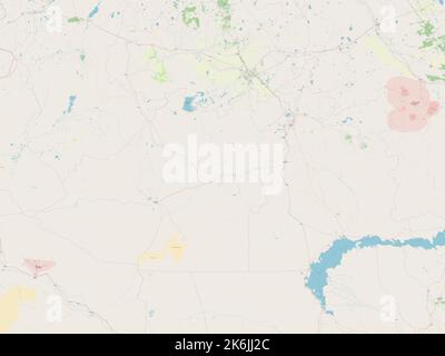 Qaraghandy, region of Kazakhstan. Open Street Map. Locations and names ...