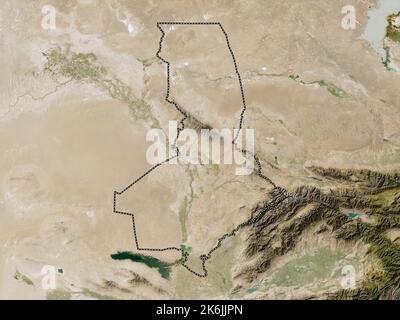 South Kazakhstan, region of Kazakhstan. Low resolution satellite map ...