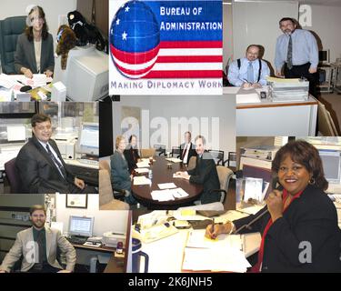 Photographic collages on "Bureau of Administration Making Diplomacy ...