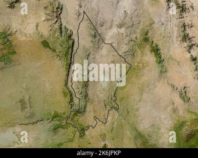 Baringo, county of Kenya. Low resolution satellite map. Locations and ...