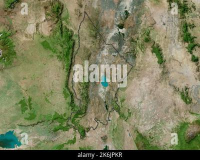 Baringo, county of Kenya. High resolution satellite map. Corner ...
