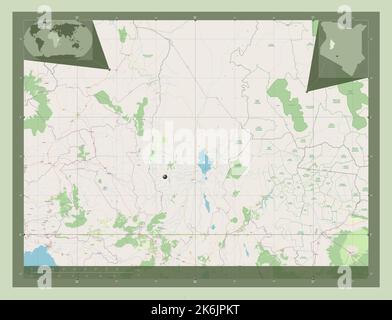 Baringo, county of Kenya. Open Street Map Stock Photo - Alamy