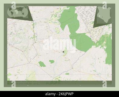 Bomet, county of Kenya. Open Street Map Stock Photo - Alamy