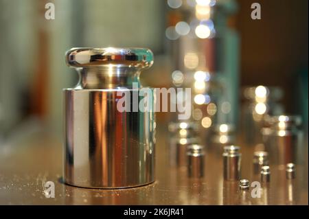 High precision steel weight measurements Stock Photo - Alamy