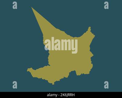 Embu, county of Kenya. Solid color shape. Locations of major cities of ...