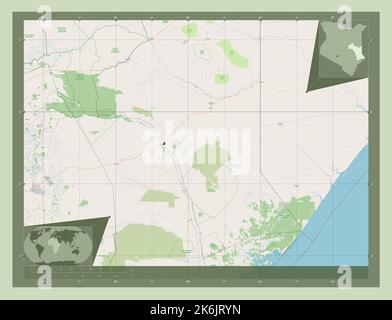 Garissa, county of Kenya. Open Street Map Stock Photo - Alamy