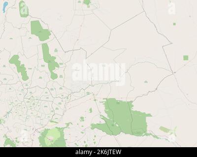Isiolo, county of Kenya. Open Street Map. Locations of major cities of ...